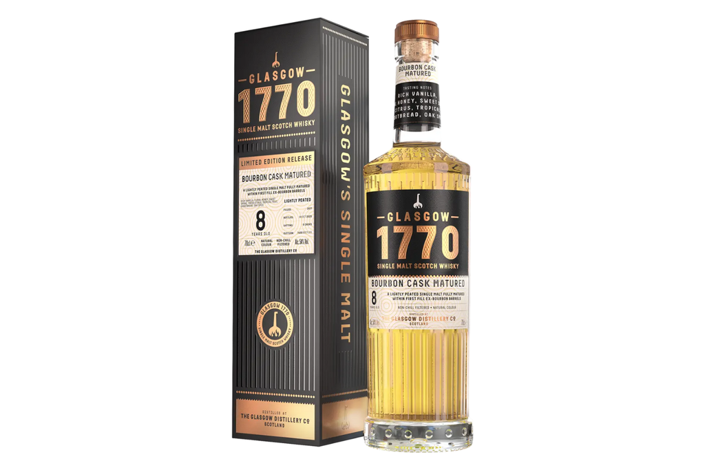 Glasgow 1770 Bourbon Cask Matured 54% Single Malt Scotch Whisky 70cl ...