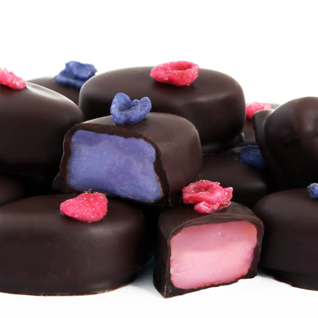 Mixed Ballotin Gift Box of Rose & Violet Creams | Luxury Handmade ...