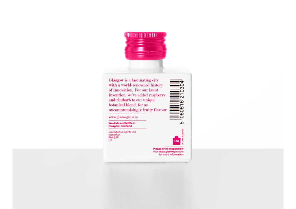 Glaswegin Raspberry & Rhubarb Gin 5cl – Geraldo's of Largs